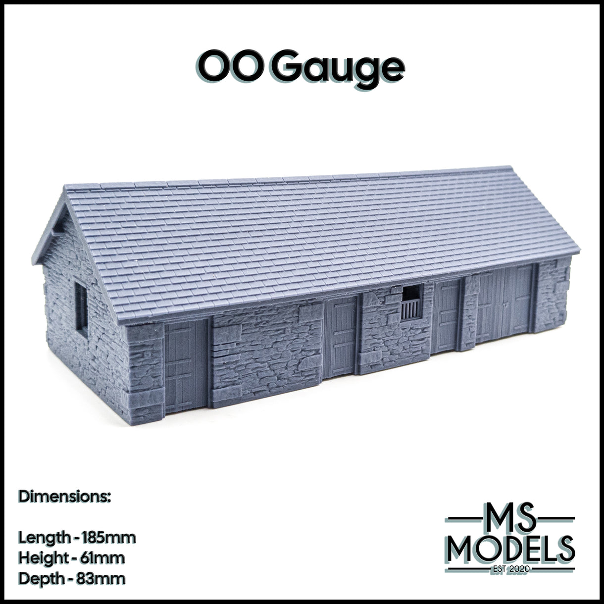 Stone Barn for N/TT120/TT/OO/O Gauge Scale Model Railway Scenery – MS ...