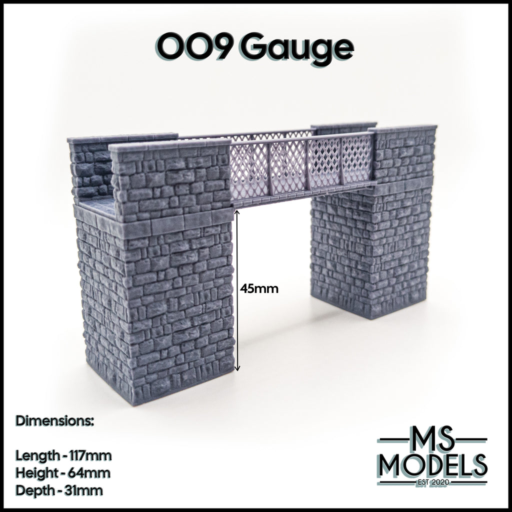 Narrow Gauge Lineside Pedestrian Rail Under Footbridge – MS Models