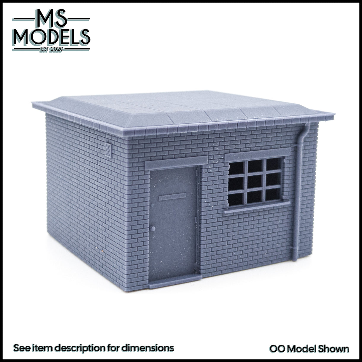 Brick Pumping Room TT:120 TT120 Scenery Building N, OO, O Gauge – MS Models