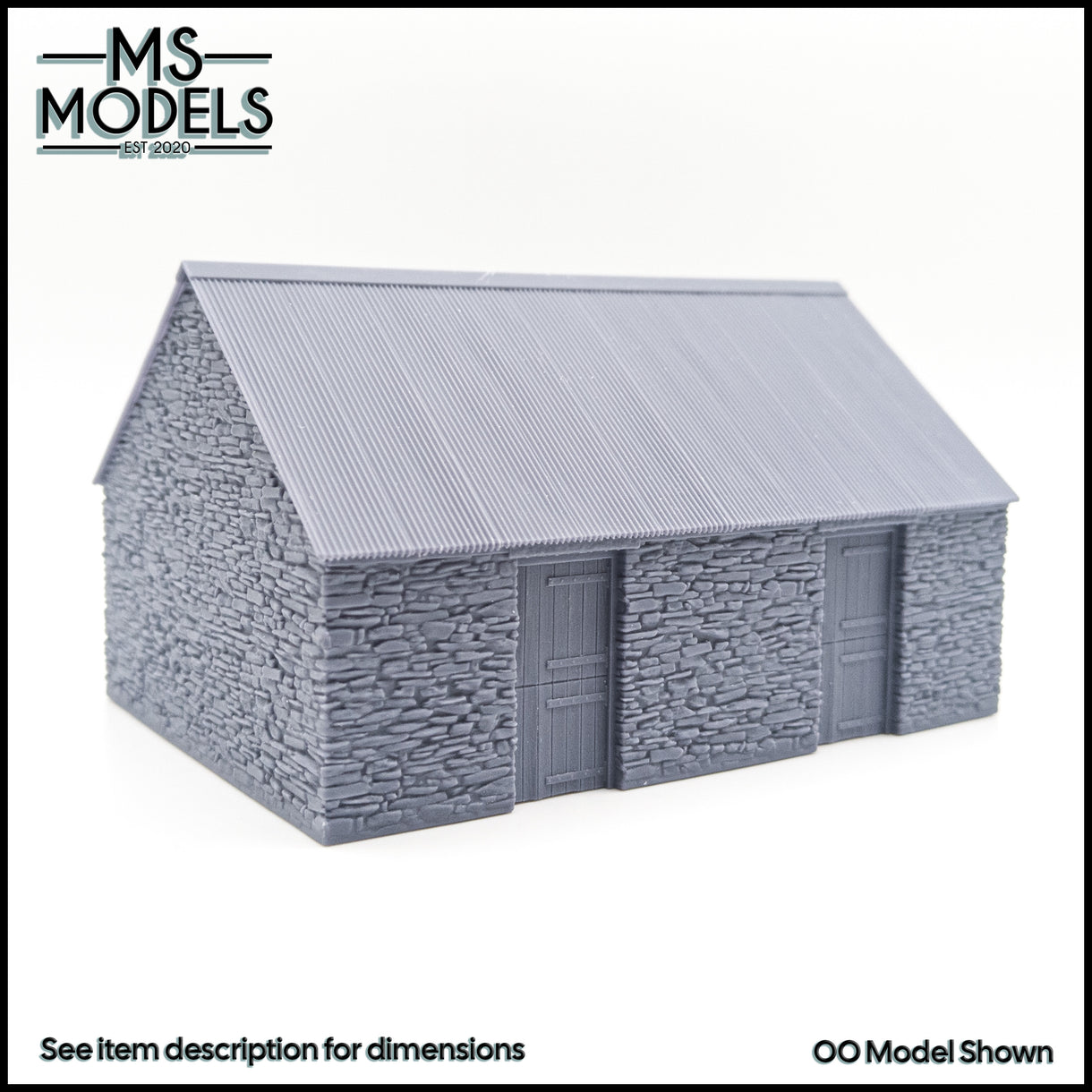Stone Barn for N/TT120/TT/OO/O Gauge Scale Model Railway Scenery – MS ...